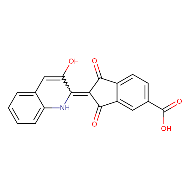 1H-Indene-5-carboxylic acid, 2,3-dihydro-2-(3-hydroxy-2(1H)-quinolinylidene)-1,3-dioxo- | SIELC ...