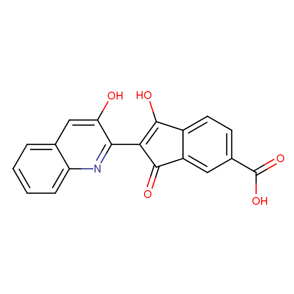 1H-Indene-6-carboxylic acid, 3-hydroxy-2-(3-hydroxy-2-quinolinyl)-1-oxo- | SIELC Technologies