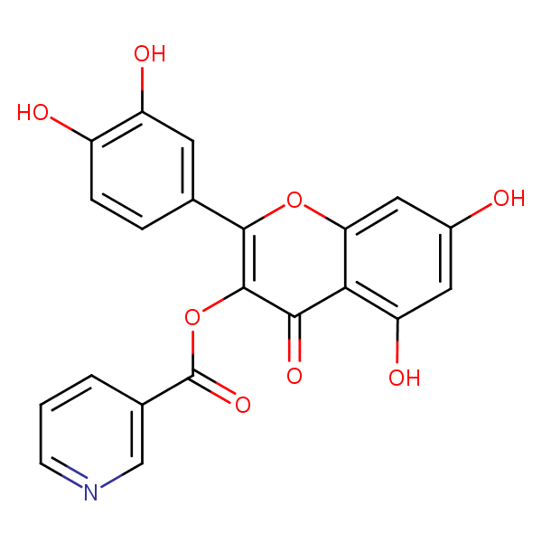 2-(3,4-Dihydroxyphenyl)-5,7-dihydroxy-4-oxo-4H-1-benzopyran-3-yl nicotinate | SIELC Technologies