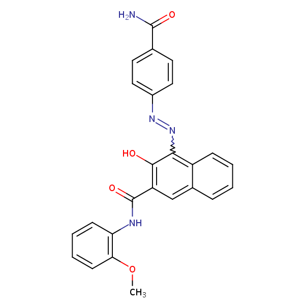 2-Naphthalenecarboxamide, 4-[[4-(aminocarbonyl)phenyl]azo]-3-hydroxy-N-(2-methoxyphenyl ...