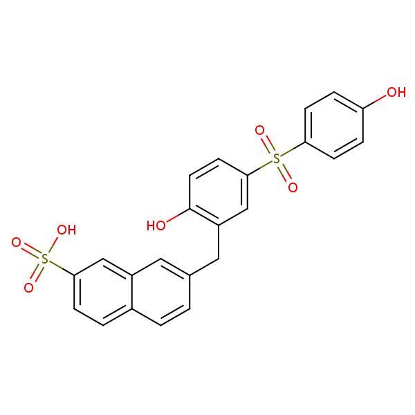 2-Naphthalenesulfonic acid, 7-[[2-hydroxy-5-[(4-hydroxyphenyl)sulfonyl]phenyl]methyl]- | SIELC ...