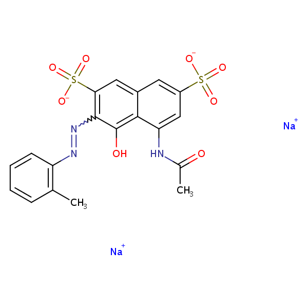 2,7-Naphthalenedisulfonic acid, 5-(acetylamino)-4-hydroxy-3-[(2-methylphenyl)azo]-, disodium ...