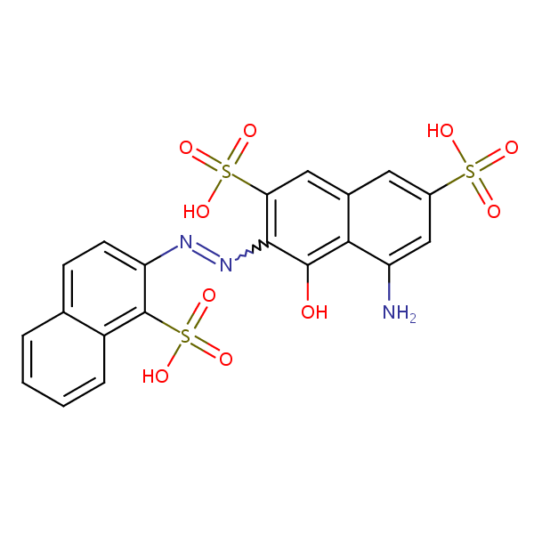 2,7-Naphthalenedisulfonic acid, 5-amino-4-hydroxy-3-[(1-sulfo-2-naphthalenyl)azo]- | SIELC ...