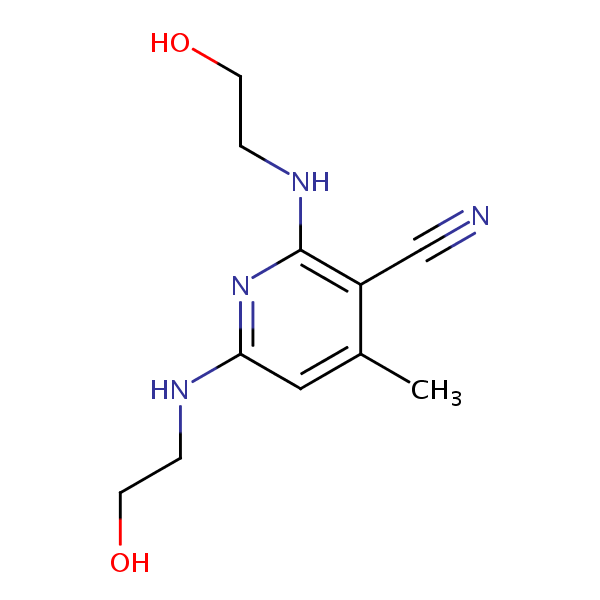 3-Pyridinecarbonitrile, 2,6-bis[(2-hydroxyethyl)amino]-4-methyl- | SIELC Technologies