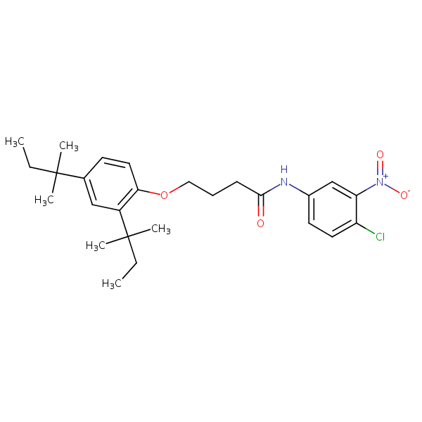 4-[2,4-Bis(2-methylbutan-2-yl)phenoxy]-N-(4-chloro-3-nitrophenyl)butanamide | SIELC Technologies
