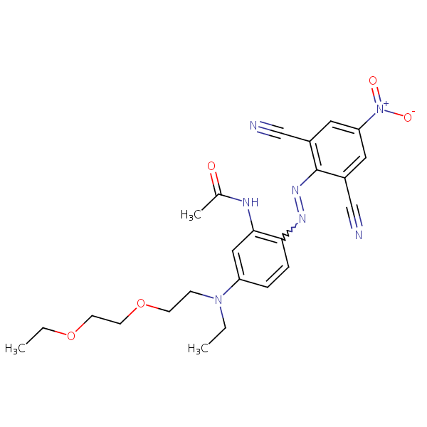 Acetamide, N-[2-[(2,6-dicyano-4-nitrophenyl)azo]-5-[[2-(2-ethoxyethoxy)ethyl]ethylamino]phenyl ...