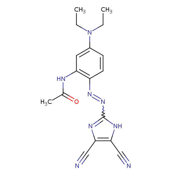 Acetamide, N-[2-[(4,5-dicyano-1H-imidazol-2-yl)azo]-5-(diethylamino)phenyl]- | SIELC Technologies