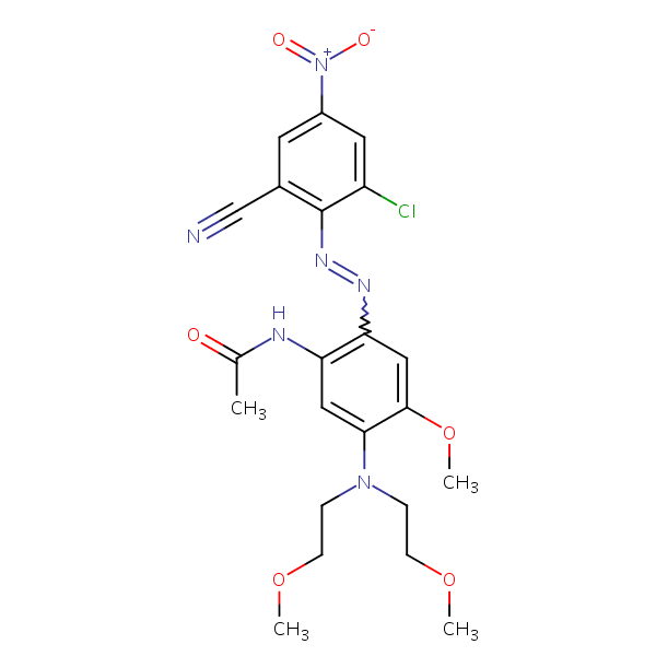 Acetamide, N-[5-[bis(2-methoxyethyl)amino]-2-[(2-chloro-6-cyano-4-nitrophenyl)azo]-4 ...