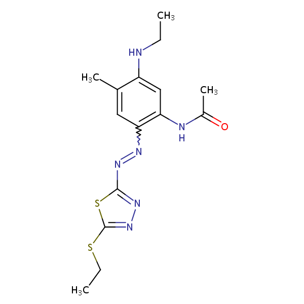 Acetamide, N-[5-(ethylamino)-2-[[5-(ethylthio)-1,3,4-thiadiazol-2-yl]azo]-4-methylphenyl ...
