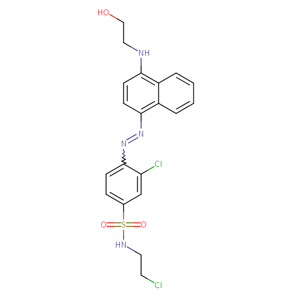 Benzenesulfonamide, 3-chloro-N-(2-chloroethyl)-4-[[4-[(2-hydroxyethyl)amino]-1-naphthalenyl]azo ...