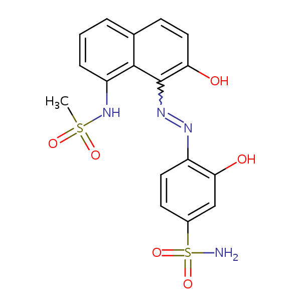 Benzenesulfonamide, 3-hydroxy-4-[[2-hydroxy-8-[(methylsulfonyl)amino]-1-naphthalenyl]azo ...