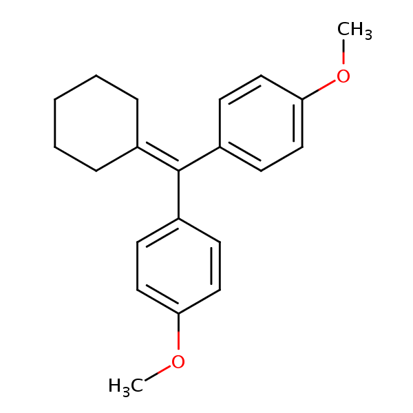 1-(Cyclohexylidene(4-methoxyphenyl)methyl)-4-methoxybenzene | SIELC Technologies