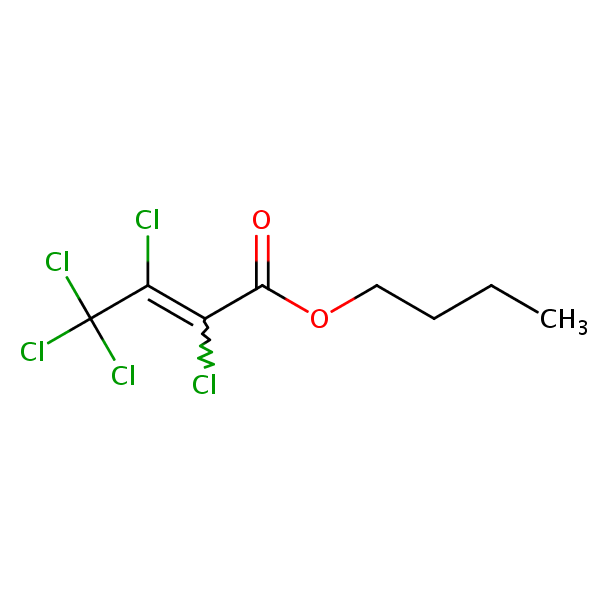 2-Butenoic acid, 2,3,4,4,4-pentachloro-, butyl ester | SIELC Technologies