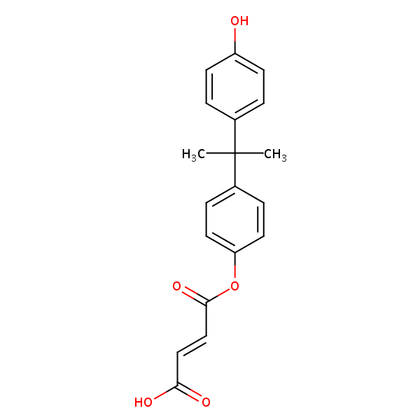 (4-(1-(4-Hydroxyphenyl)-1-methylethyl)phenyl) hydrogen fumarate | SIELC ...
