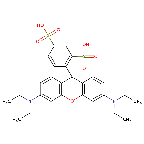 4-(3,6-Bis(diethylamino)-9H-xanthen-9-yl)benzene-1,3-disulphonic acid ...