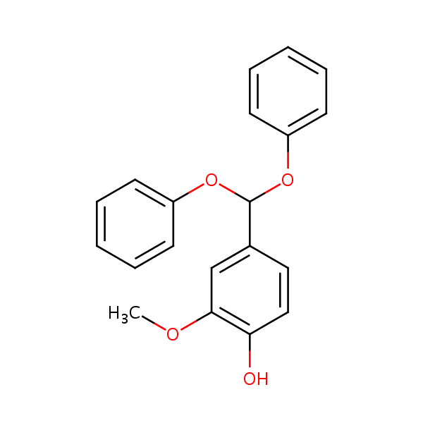 4-(Diphenoxymethyl)-2-methoxyphenol | SIELC Technologies