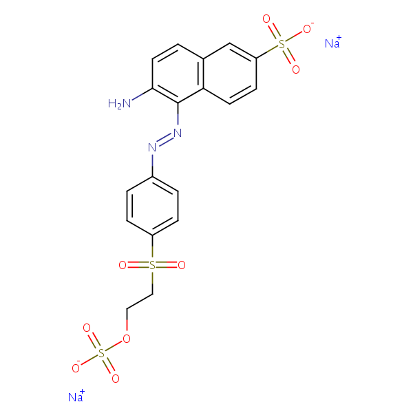 6-Amino-5-((4-((2-(sulphooxy)ethyl)sulphonyl)phenyl)azo)naphthalene-2-sulphonic acid, sodium ...