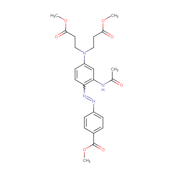 Benzoic acid, 4-[[2-(acetylamino)-4-[bis(3-methoxy-3-oxopropyl)amino]phenyl]azo]-, methyl ester ...