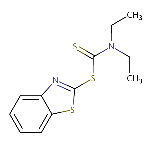 Carbamodithioic acid, diethyl-, 2-benzothiazolyl ester | SIELC Technologies