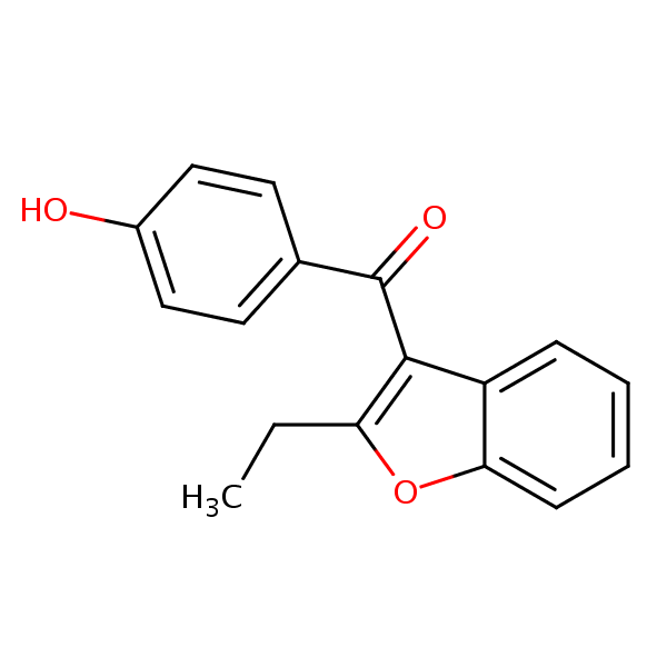 Methanone, (2-ethyl-3-benzofuranyl)(4-hydroxyphenyl)- | SIELC Technologies
