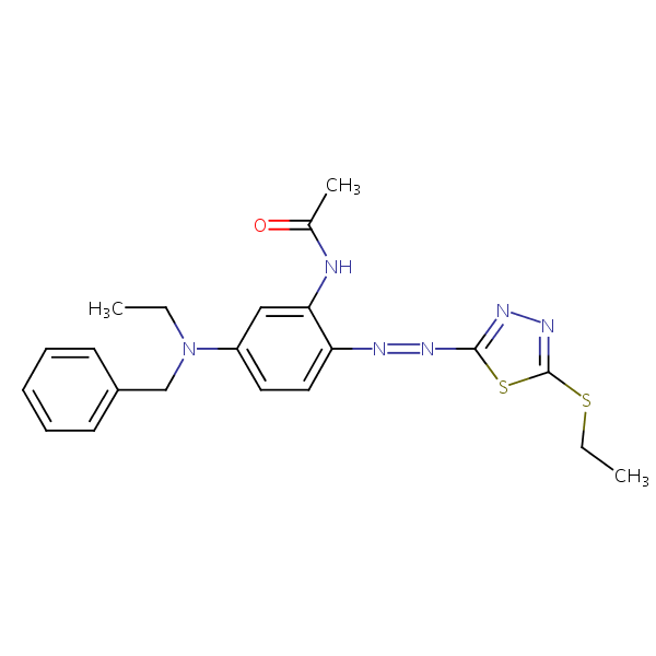 N-[5-[Ethyl(phenylmethyl)amino]-2-[[5-(ethylthio)-1,3,4-thiadiazol-2-yl]azo]phenyl]acetamide ...