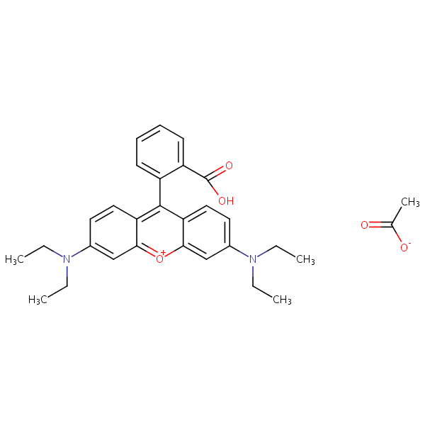 Xanthylium, 9-(2-carboxyphenyl)-3,6-bis(diethylamino)-, acetate | SIELC ...