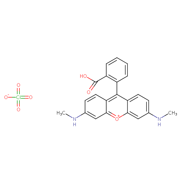 Xanthylium, 9-(2-carboxyphenyl)-3,6-bis(methylamino)-, perchlorate ...