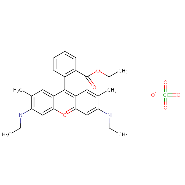 Xanthylium, 9-[2-(ethoxycarbonyl)phenyl]-3,6-bis(ethylamino)-2,7 ...